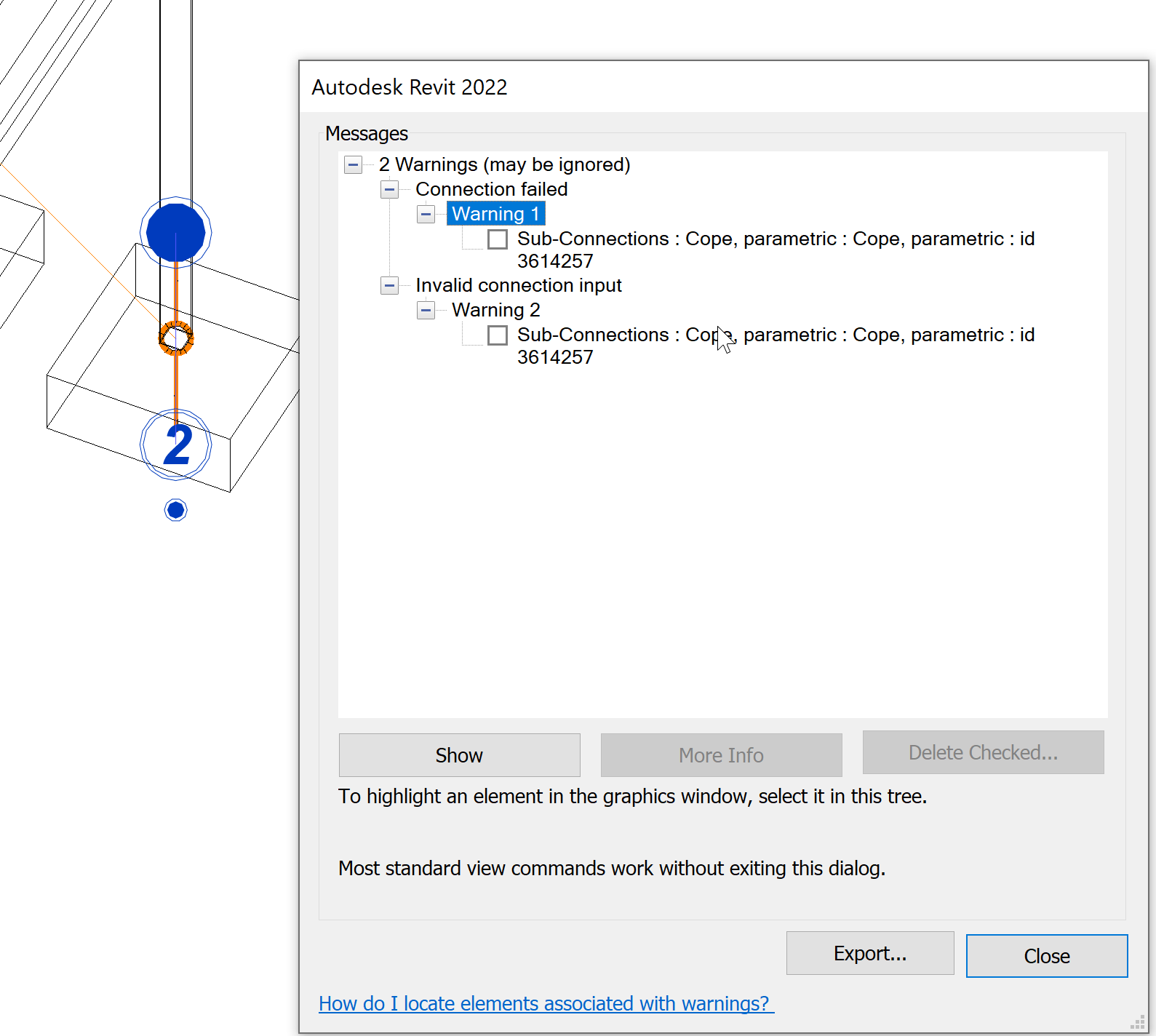 Cannot make structural connection in Revit