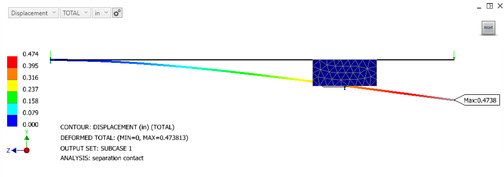Separation Contact Between Beam And Solid Not Working In Inventor Nastran