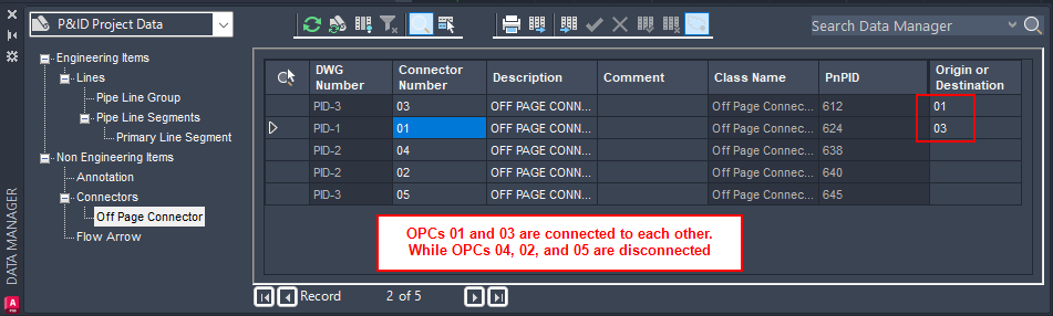 How to create a report for not connected Off Page Connectors P&ID symbols in AutoCAD Plant 3D