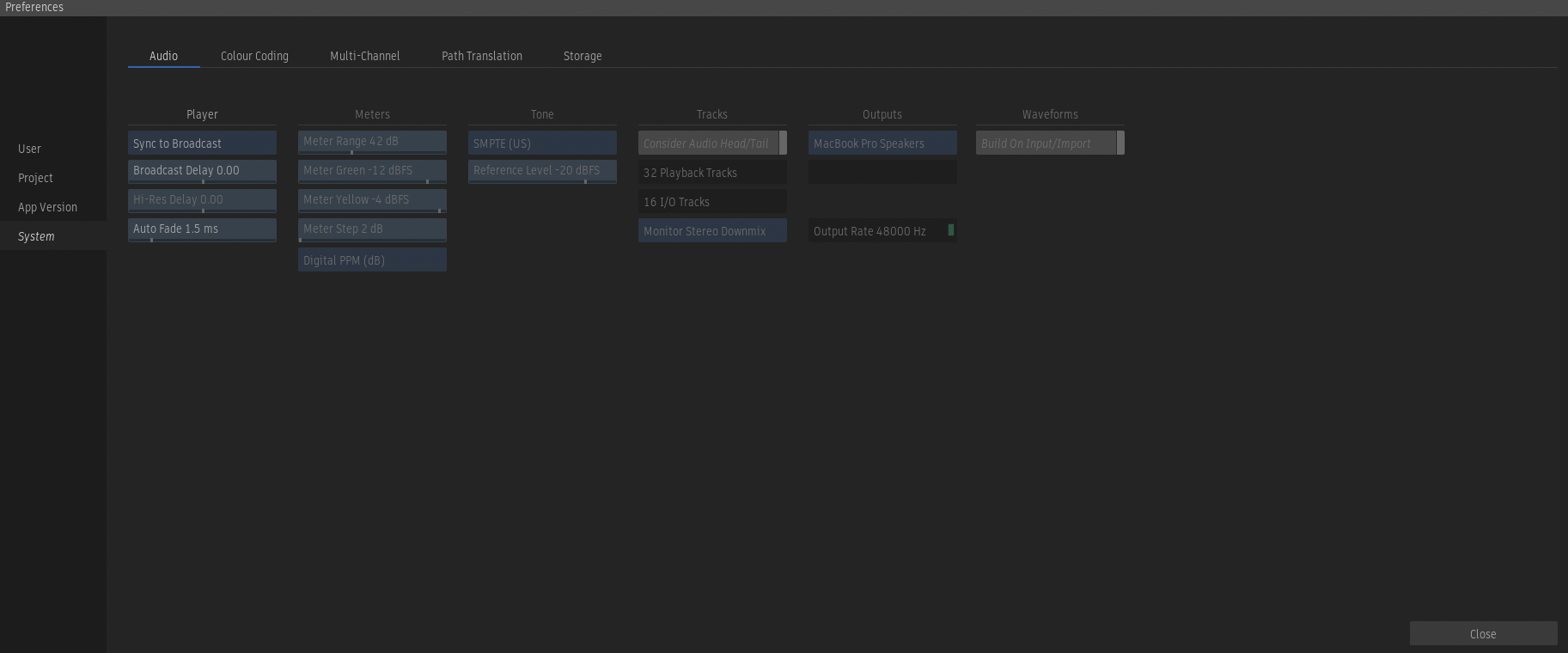 Audio options are greyed out and audio bar does not move when audio is played inside Flame