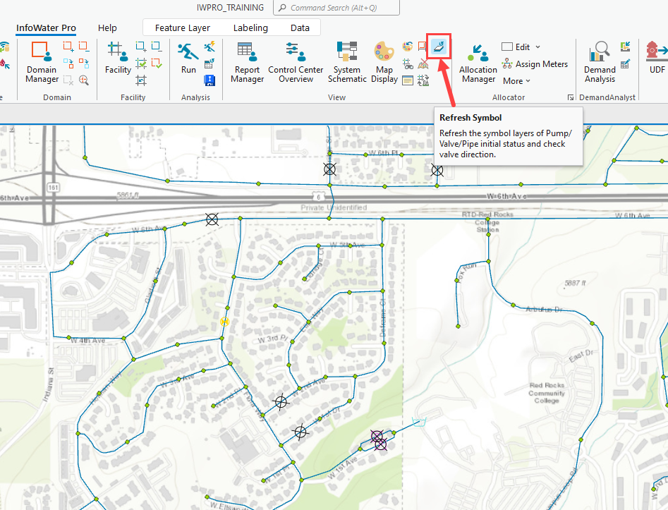 显示管道、泵阀初始状态设置在 InfoWater Pro 中不起作用