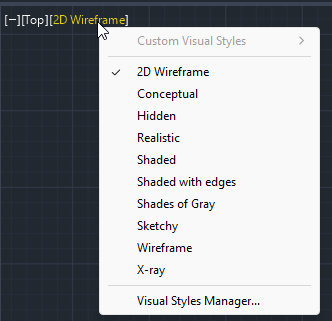 Cannot export the 2D Wireframe visual style to the Active Tool Palettes ...