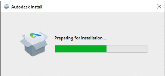 “Preparing for installation...” and disappears for Autodesk Products and higher versions