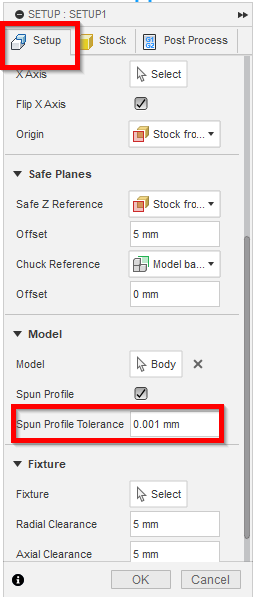 Fusion の旋盤ツールパスに円形または円弧動作が含まれない