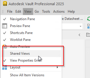 "Object not set to an instance of an object" create the shared view in Vault Client
