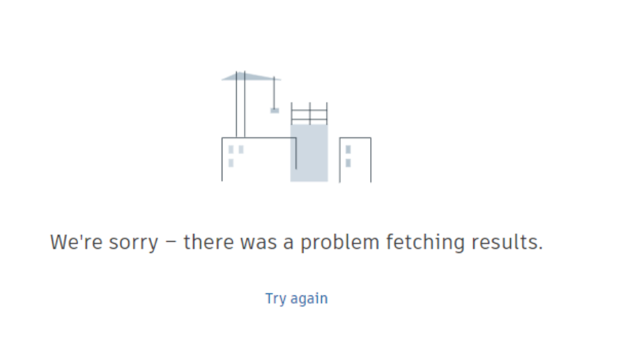 "We're sorry, there was a problem fetching results." when trying to search and filter in ACC Docs