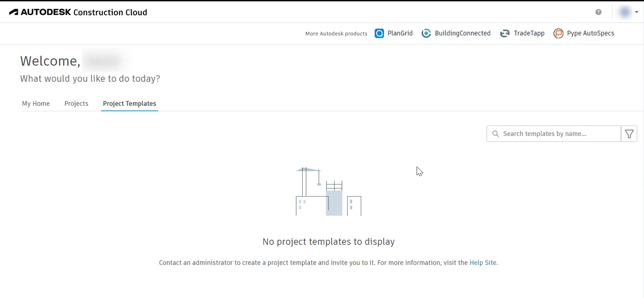 "No projects to display" appears when logging into Project List in ACC