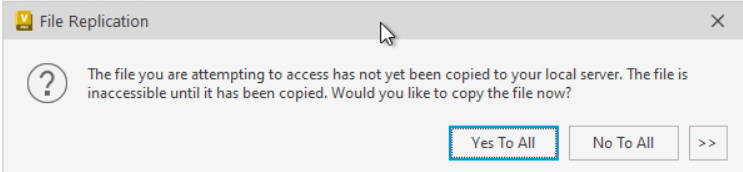 Vault: "The requested file was missing from the file store." message when attempting to get ...