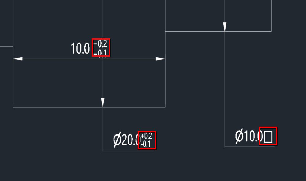 The stack of diameter dimension displays as box in exported AutoCAD DWG ...