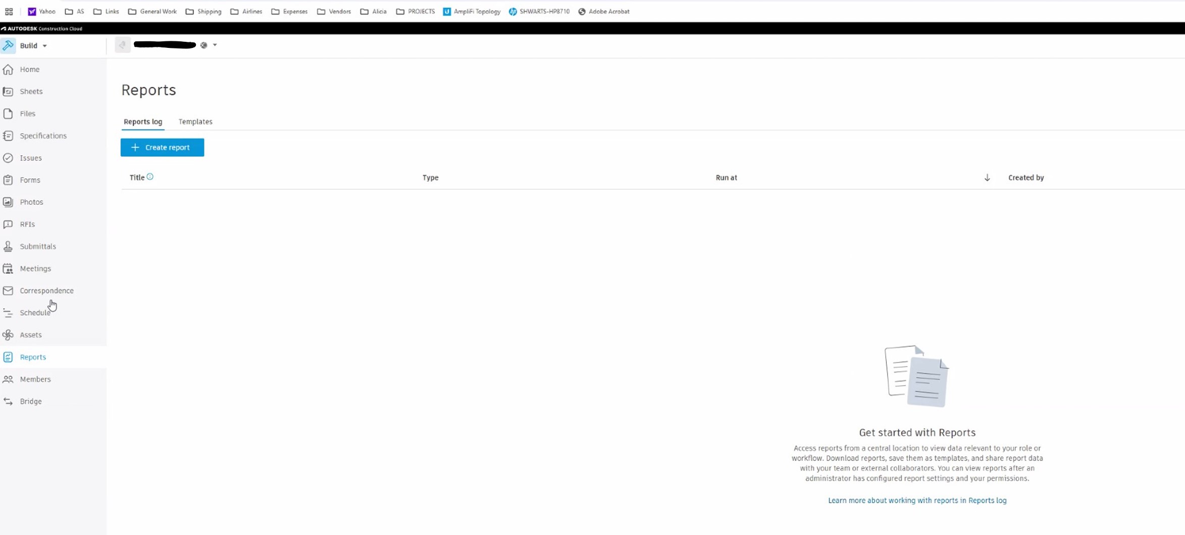 Member can't access reports in ACC Build and gets error message "Get ...
