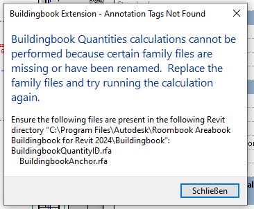 “Areabook Extension - 未找到注释标记...”在 Revit 中