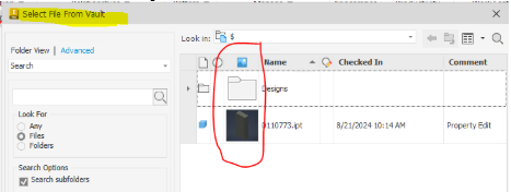 Enabling thumbnails in the open from Vault option closes Inventor