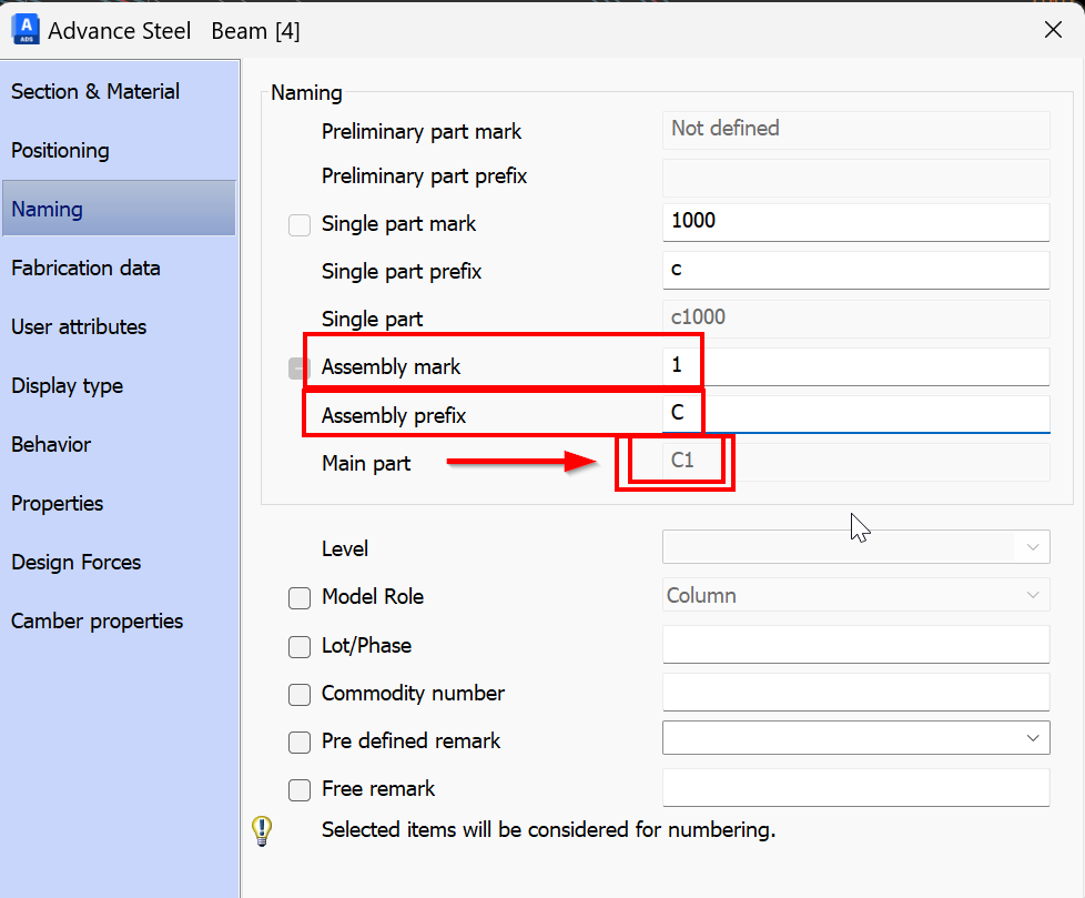Search Filter queries for assembly marks not working in Advance Steel