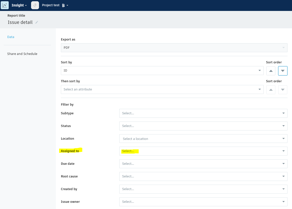 Drop-down list content missing when assigning an issue report in BIM360 ...