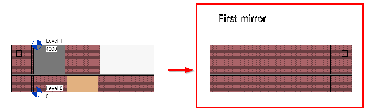 Missing face paint on mirrored group having wall with reveals in Revit