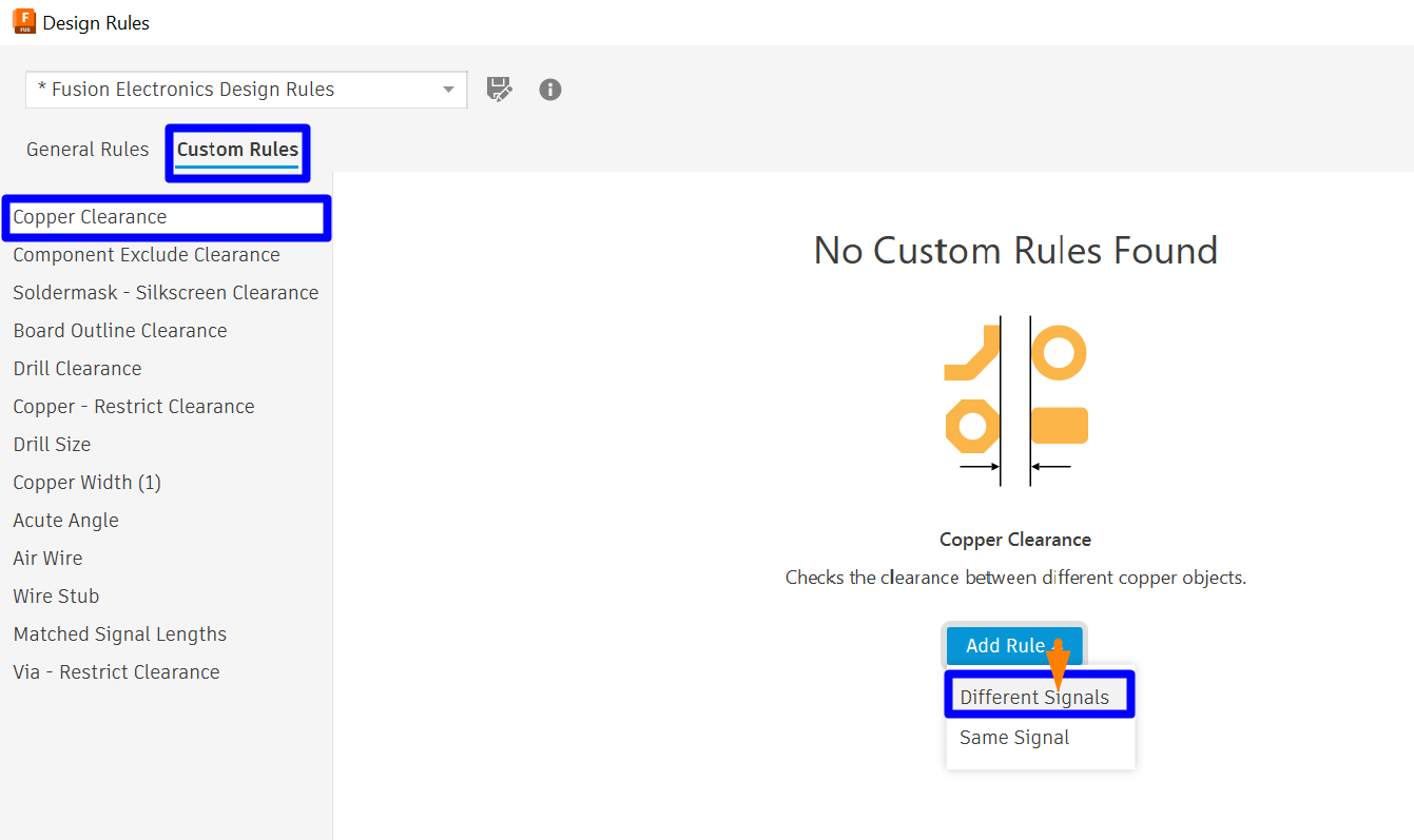 How to configure differential pair trace width and spacing in Fusion PCB