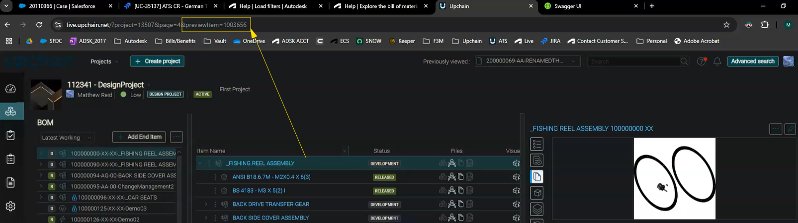 How to rename General Document names on an item in Upchain using the API