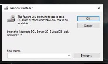 The feature you are trying to use is on a CD-ROM or other removable disk that is not available ...
