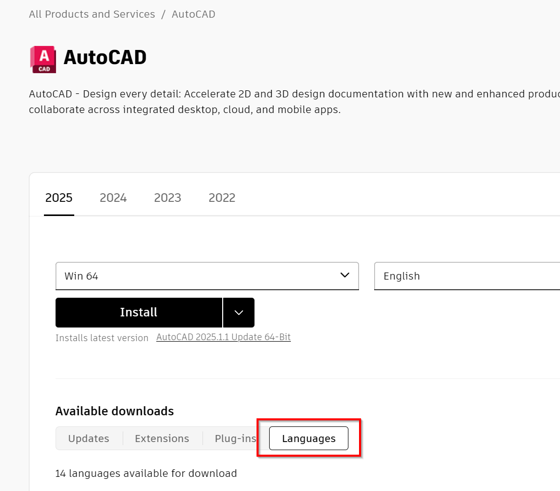 To change the language in Civil 3D