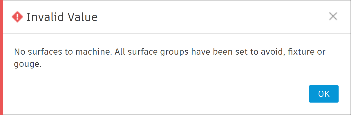Drilling toolpath fails in Fusion with the message: "No surfaces to machine. All surface groups ...