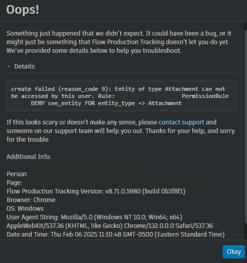 Create Failed Reasoncode 9 Entity Of Type Attachment Can Not Be
