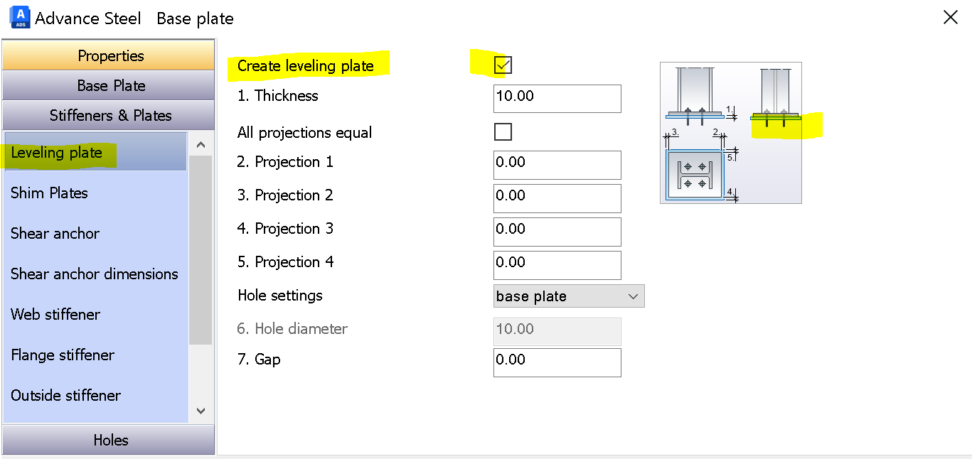How to model a thick rubber seal between the plate and concrete base of ...