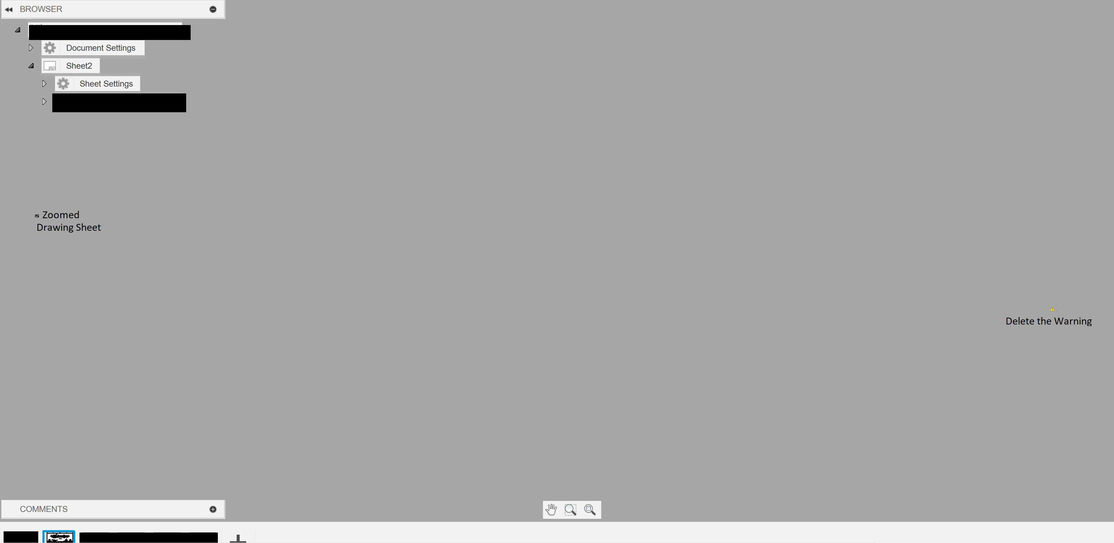 Drawing looks blank in the sheet but the contents are visible in the ...