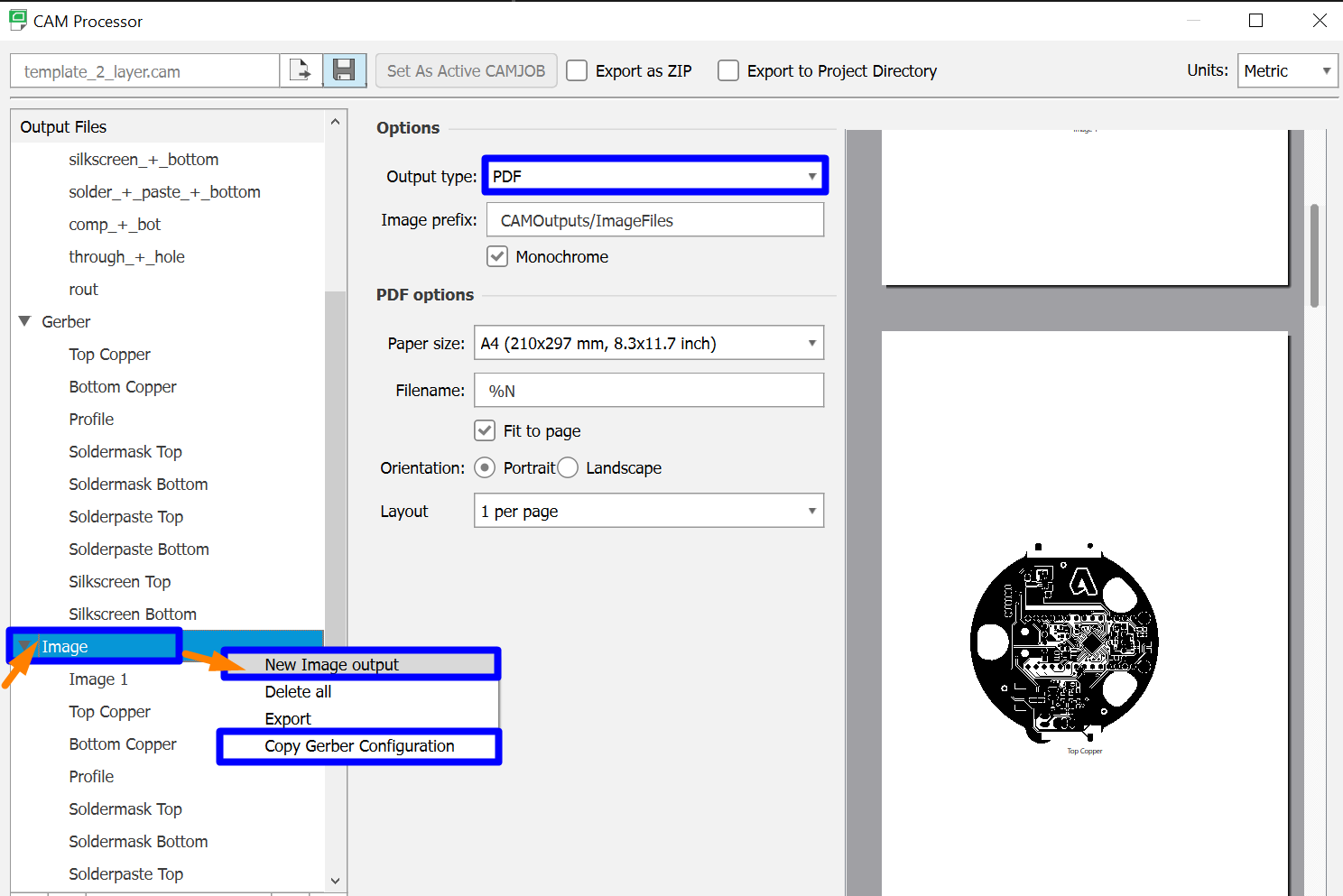 How to export/print schematic and PCB layers in PDF from Fusion EAGLE CAM Processor