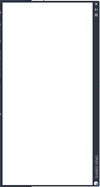 The Shared Views dialog window opens up but it is blank in AutoCAD products.