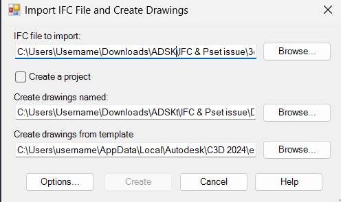 How to import IFC file into Civil 3D