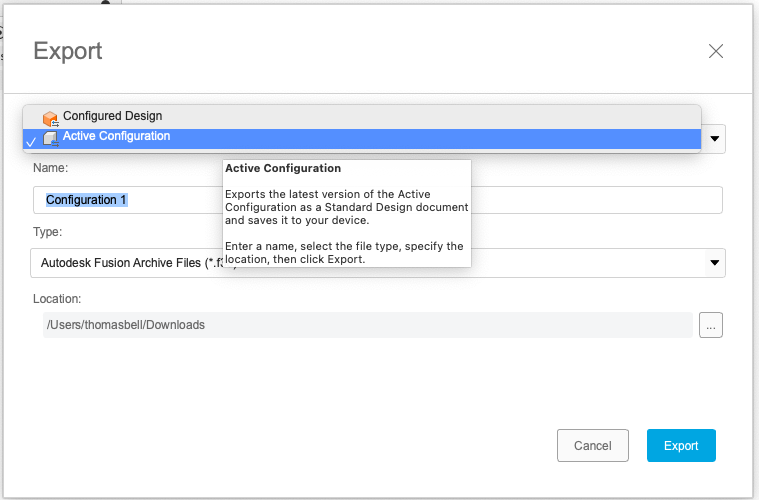 How to undo Fusion design configuration