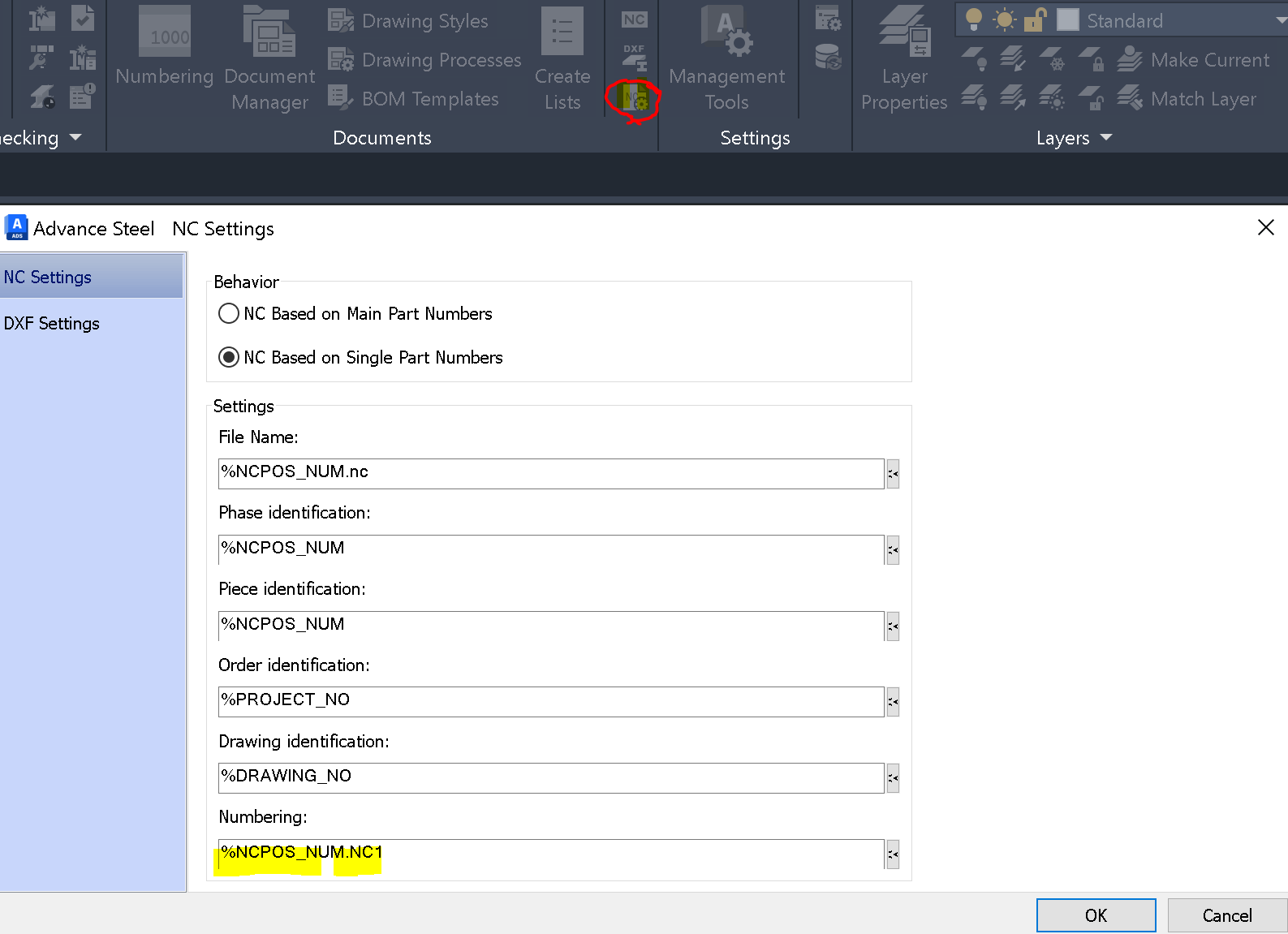 How to create an NC1 file in Advance Steel