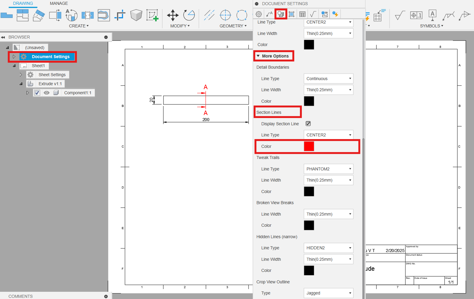 How to change the color of the section line and the section view letter ...