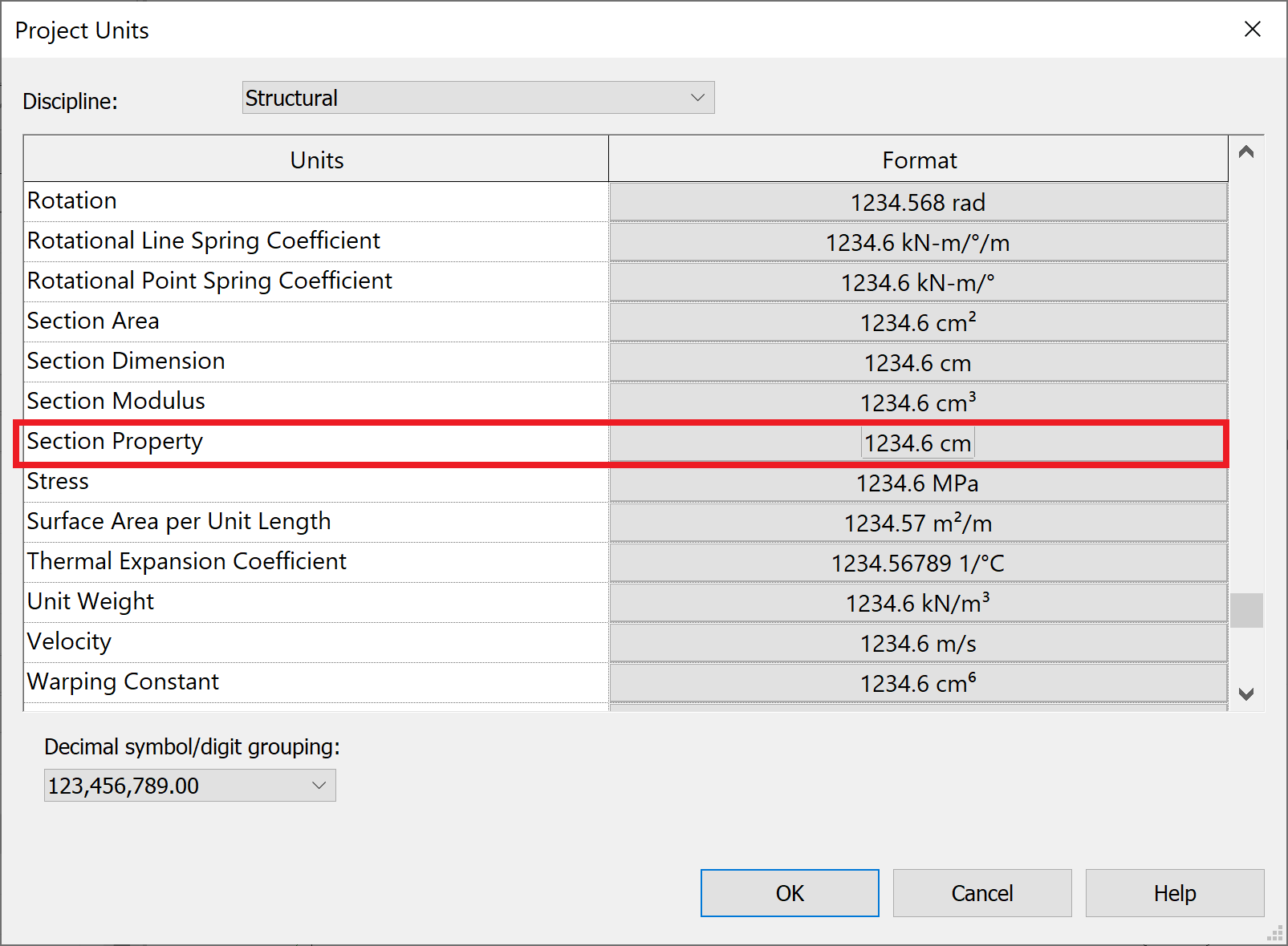 Use Project Settings” Option For Unit Format Is Not Working For Certain Parameter In Tag Label