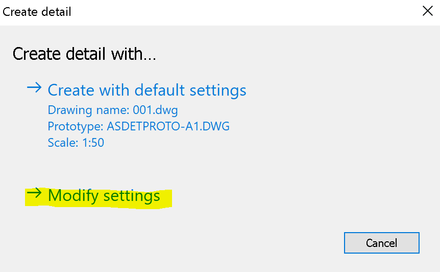 How to set default prototype format while preparing drawing in Advance Steel