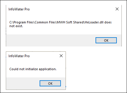 Error when trying to initialize InfoWater Pro: HxLoader.dll file does ...