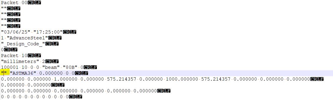 Export SDNF results in blank section names for angle profiles in ...