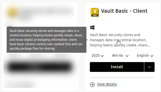 So laden Sie Vault Server, Client und AVFS aus Autodesk Account herunter