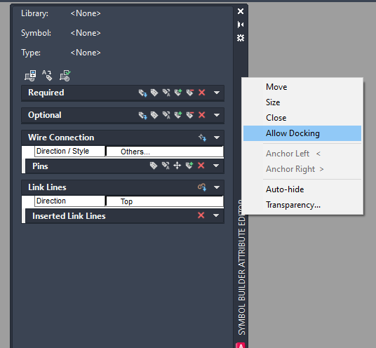 Symbol Builder Attribute Editor palette is not displayed in AutoCAD Electrical