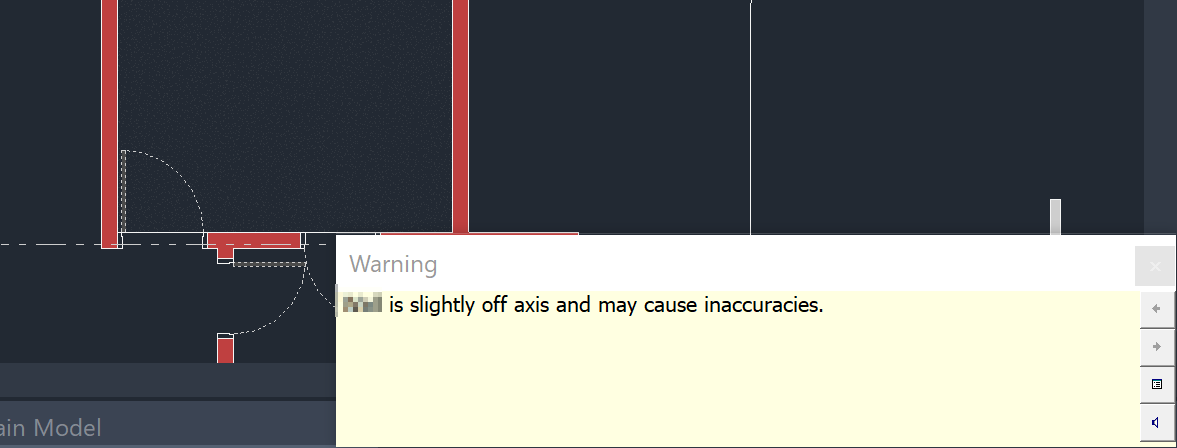 "Element Is Slightly Off Axis" warning when placing or importing an ...