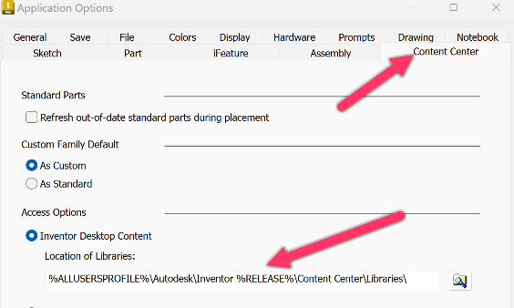 Content Center not installing with Inventor