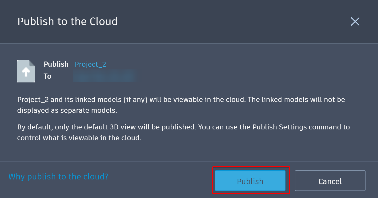 How to publish a Revit cloud model on ACC