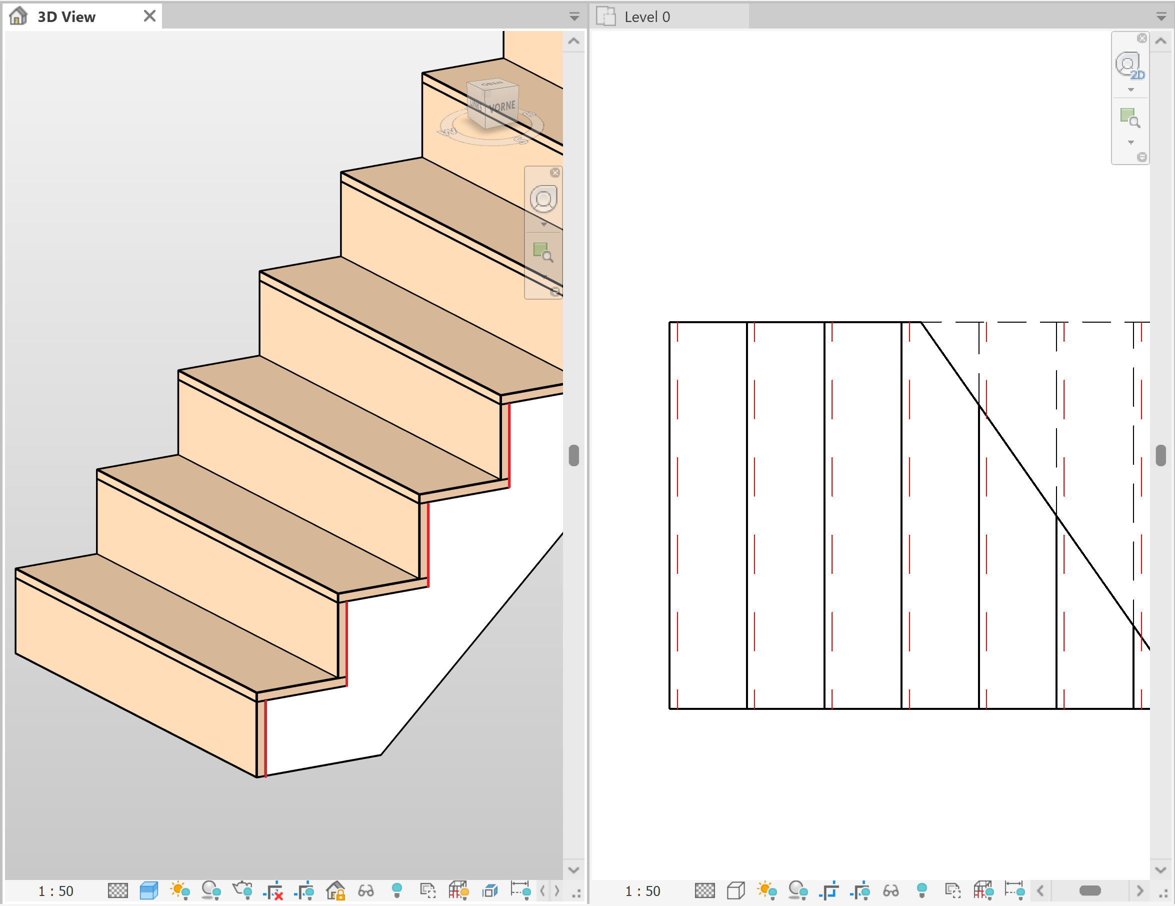Is it possible to display thickness of the stair risers in the plan ...
