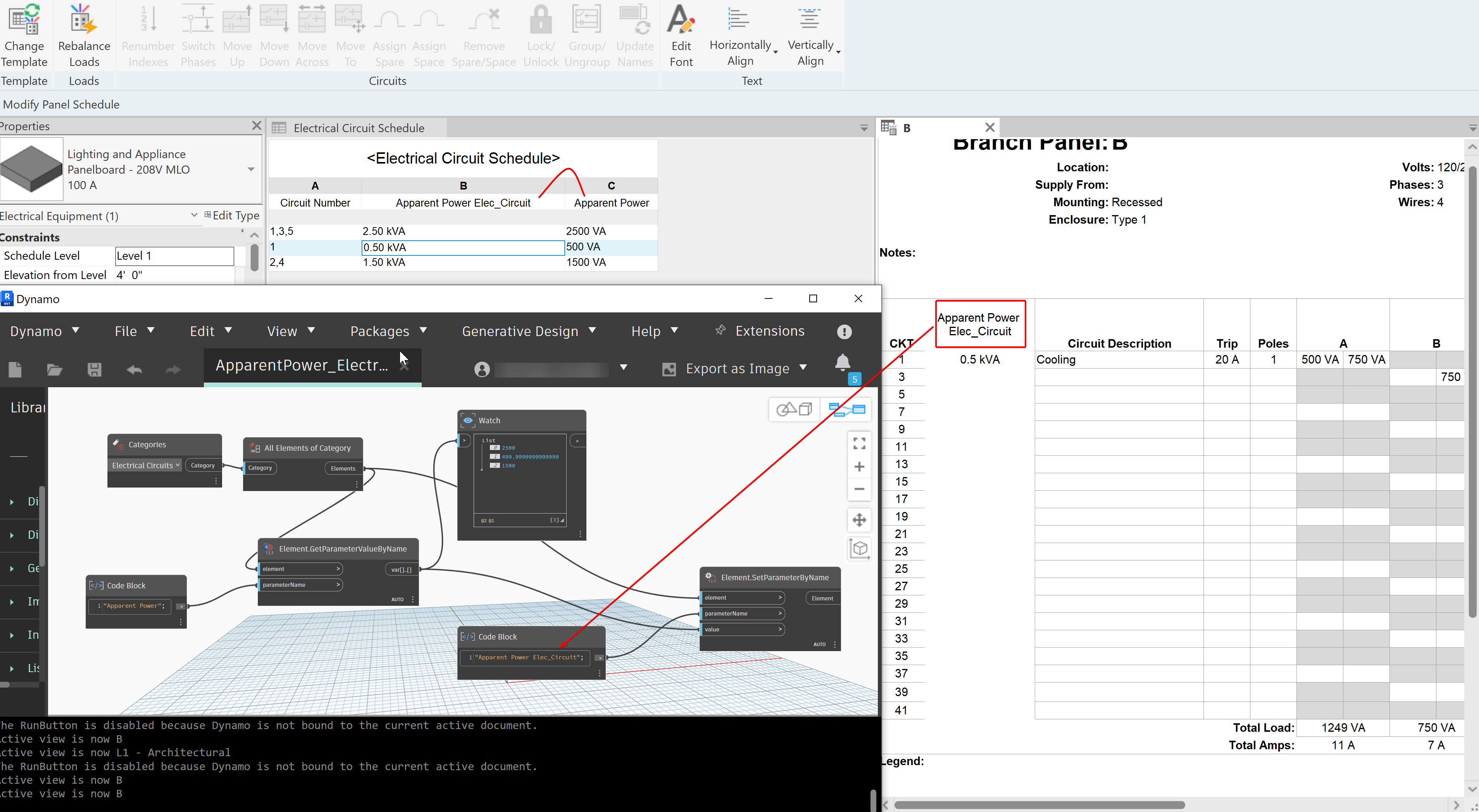 Apparent load is not an available field to add to an Electrical PanelBoard schedule in Revit