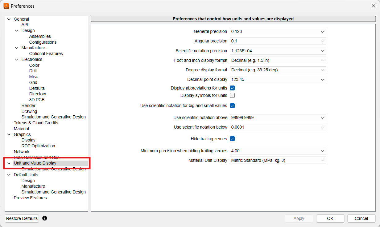 How to change the dimensions from decimal format to fractional format ...