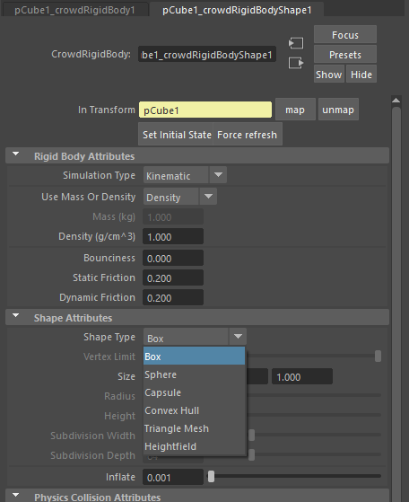 Getting better collisions with rigid bodies and environment in Golaem