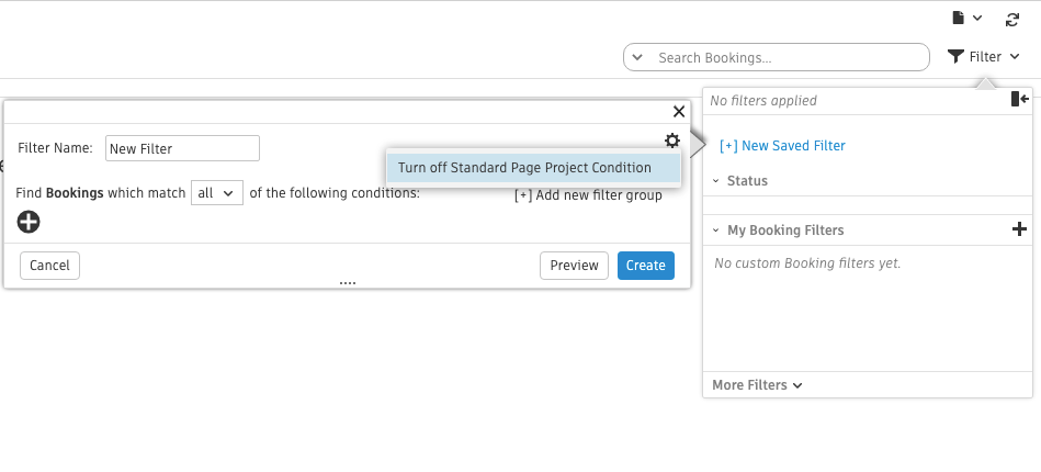 How to display Bookings created in Crew Planning app with no Project link on a Project Bookings ...