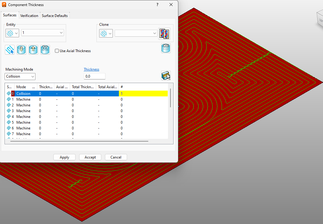 Toolpaths still calculated on "collision" surfaces in PowerMill