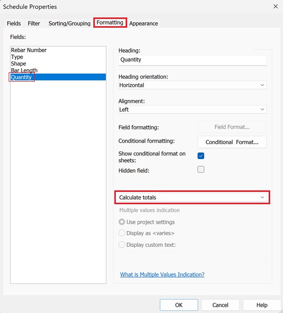 The "Count" parameter shows wrong number of rebars in a rebar schedule created for an assembly ...