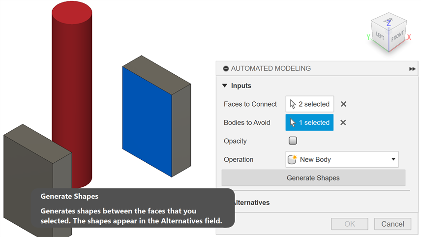 Nothing happens when trying to use the Generate Shapes option in Fusion